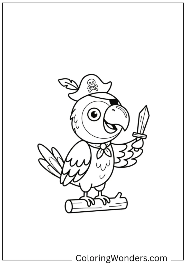 Parrot coloring pages - Free printables - coloringwonders.com